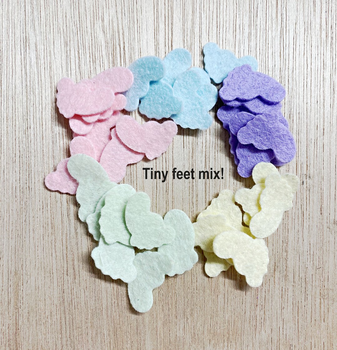 Felt Feet, Baby Felt Foot, Mini, Footprint, Baby Shower, Die Cut Shapes ...