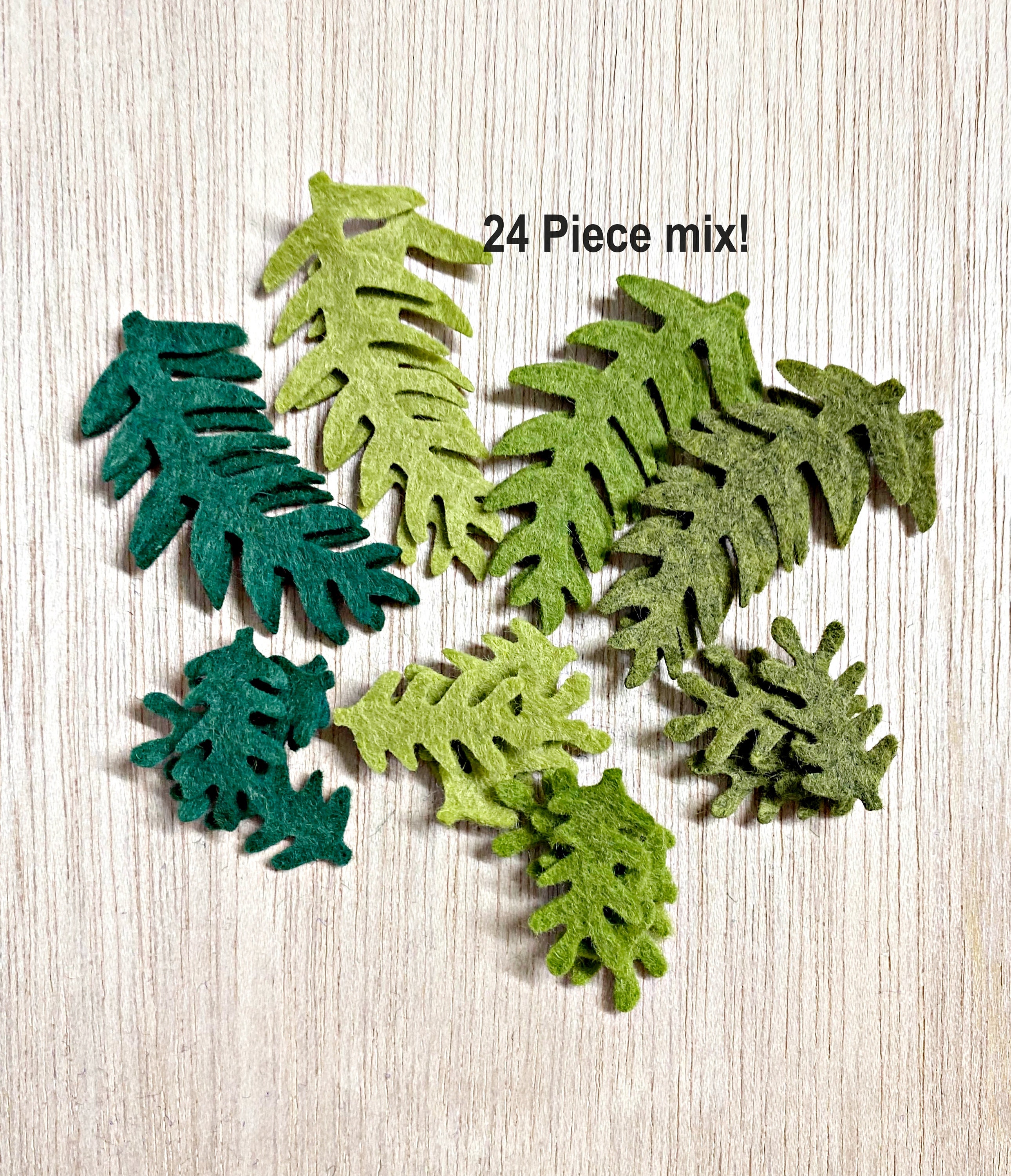 24 Wool Blend Felt Leaf Mix, Precut Foliage Embellishments, L26W - Etsy
