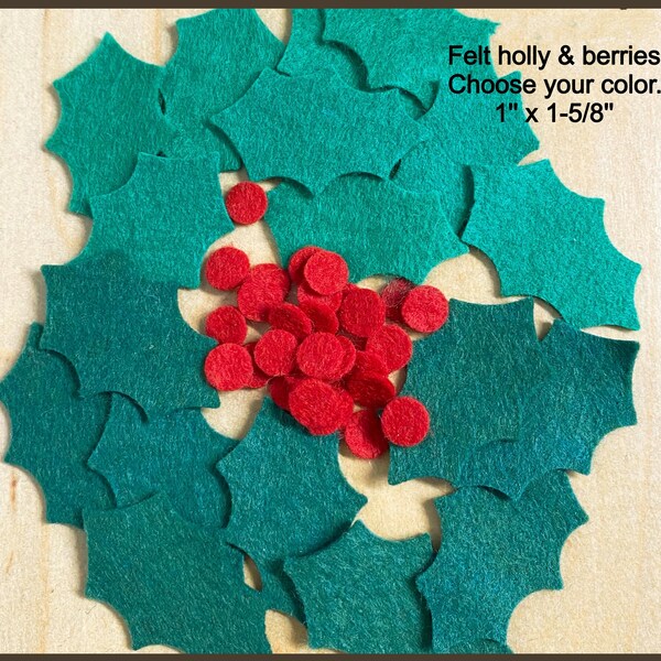 Felt Holly - Etsy