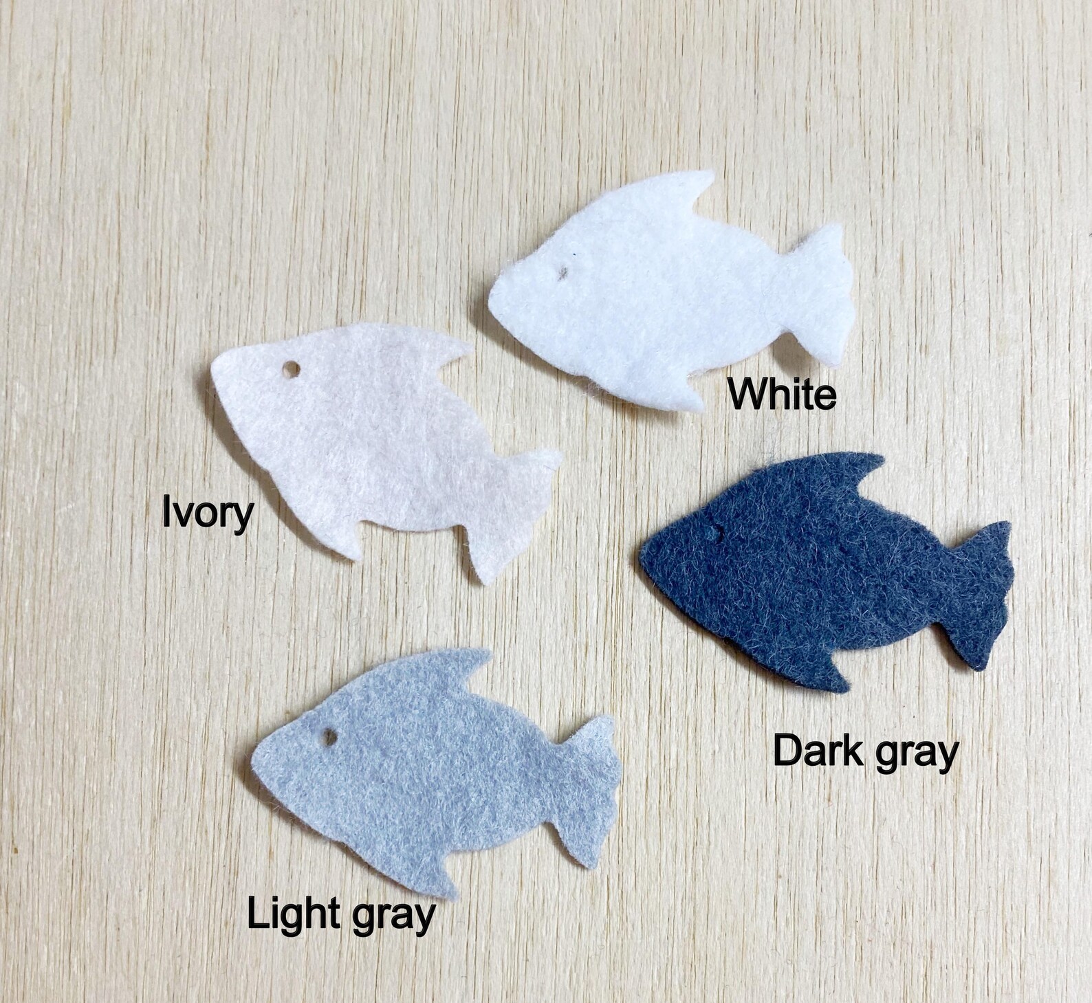 30 Small Felt Fish Mix, Die Cut Shapes, Craft Supplies - Etsy