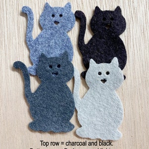 15 Felt Cats, Mix, Felt Board, Patch Kids Crafts Die Cut, Sewing Quilt ...