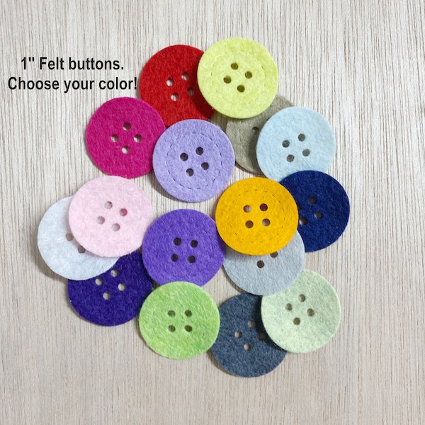 Felt Buttons - Etsy