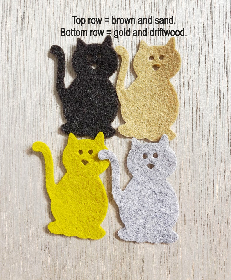 15 Felt Cats Mix Felt Board Patch Kids Crafts Die Cut - Etsy