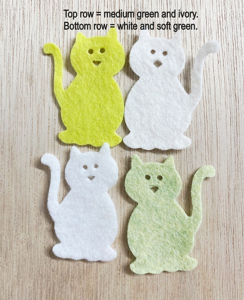 15 Felt Cats Mix Felt Board Patch Kids Crafts Die Cut - Etsy