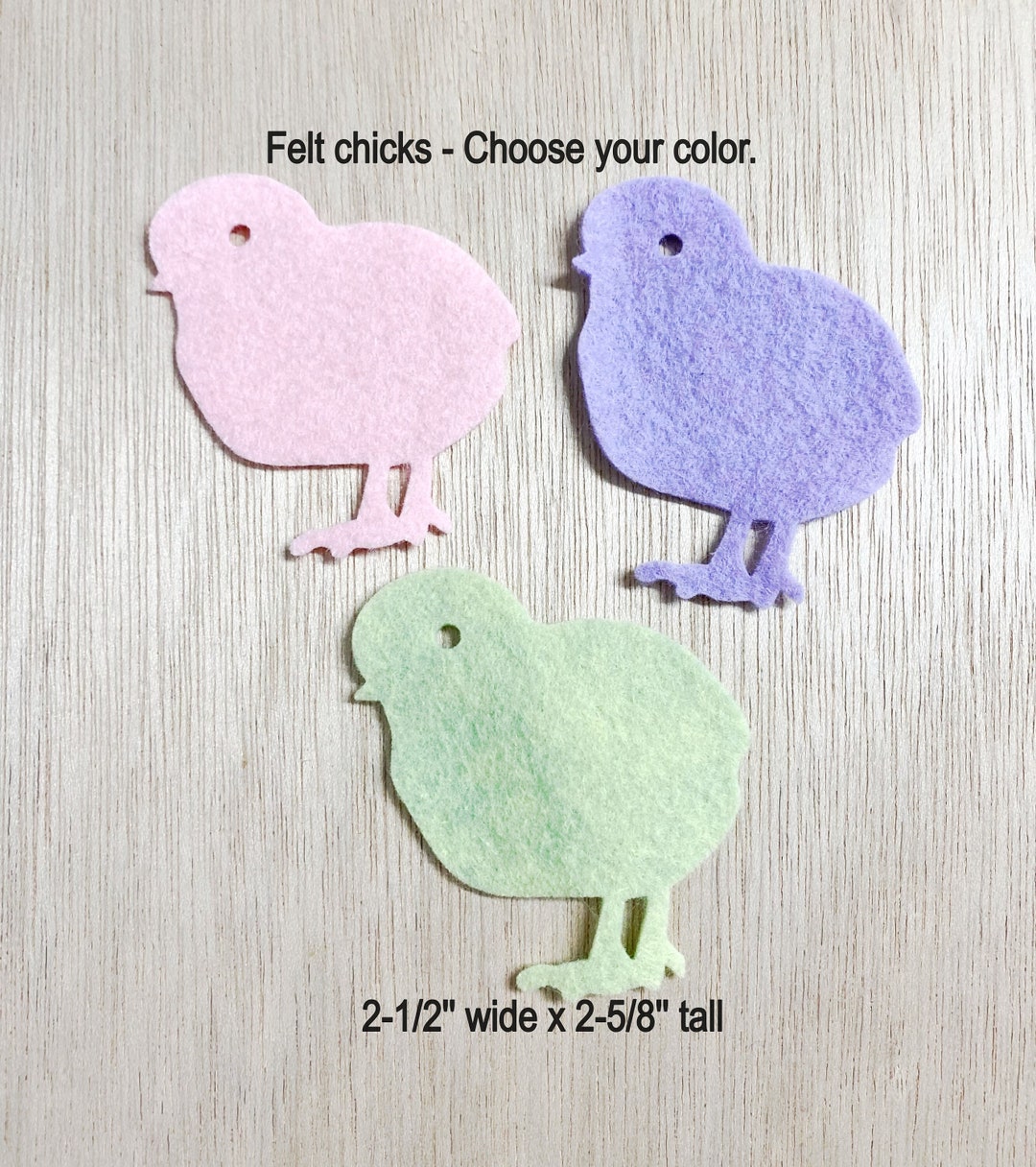 2 Large Felt Chicks, Die Cut, Easter, Craft Supplies, Sewing & Fiber ...