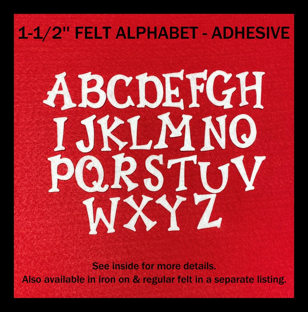 Peel and Stick Letters, ADHESIVE BACK, Holiday, A-Z, Scrapbook, Felt ...