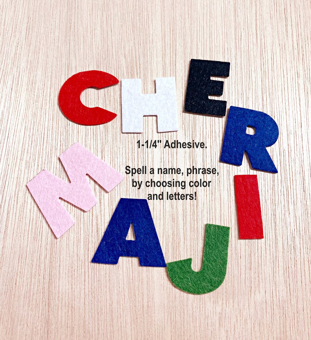 1-1/4'' Felt Letters, Small, ADHESIVE BACK Letters for Stocking, Sticky ...