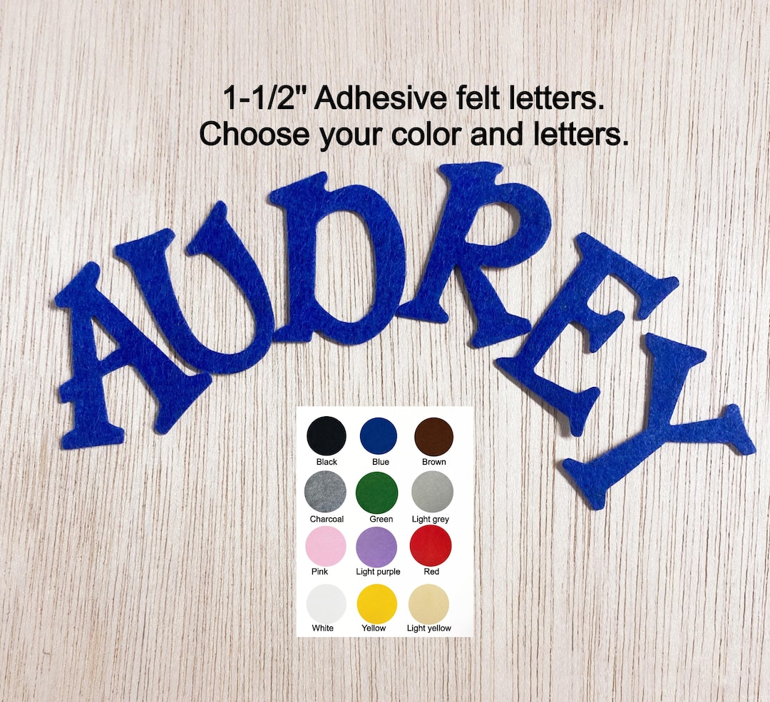 Adhesive Felt Letters, 1.5 Inch, DIY Craft Supplies - Etsy