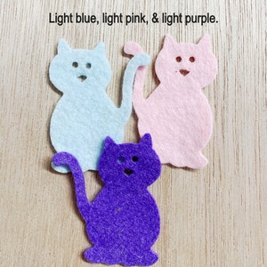 15 Felt Cats, Mix, Felt Board, Patch Kids Crafts Die Cut, Sewing Quilt ...