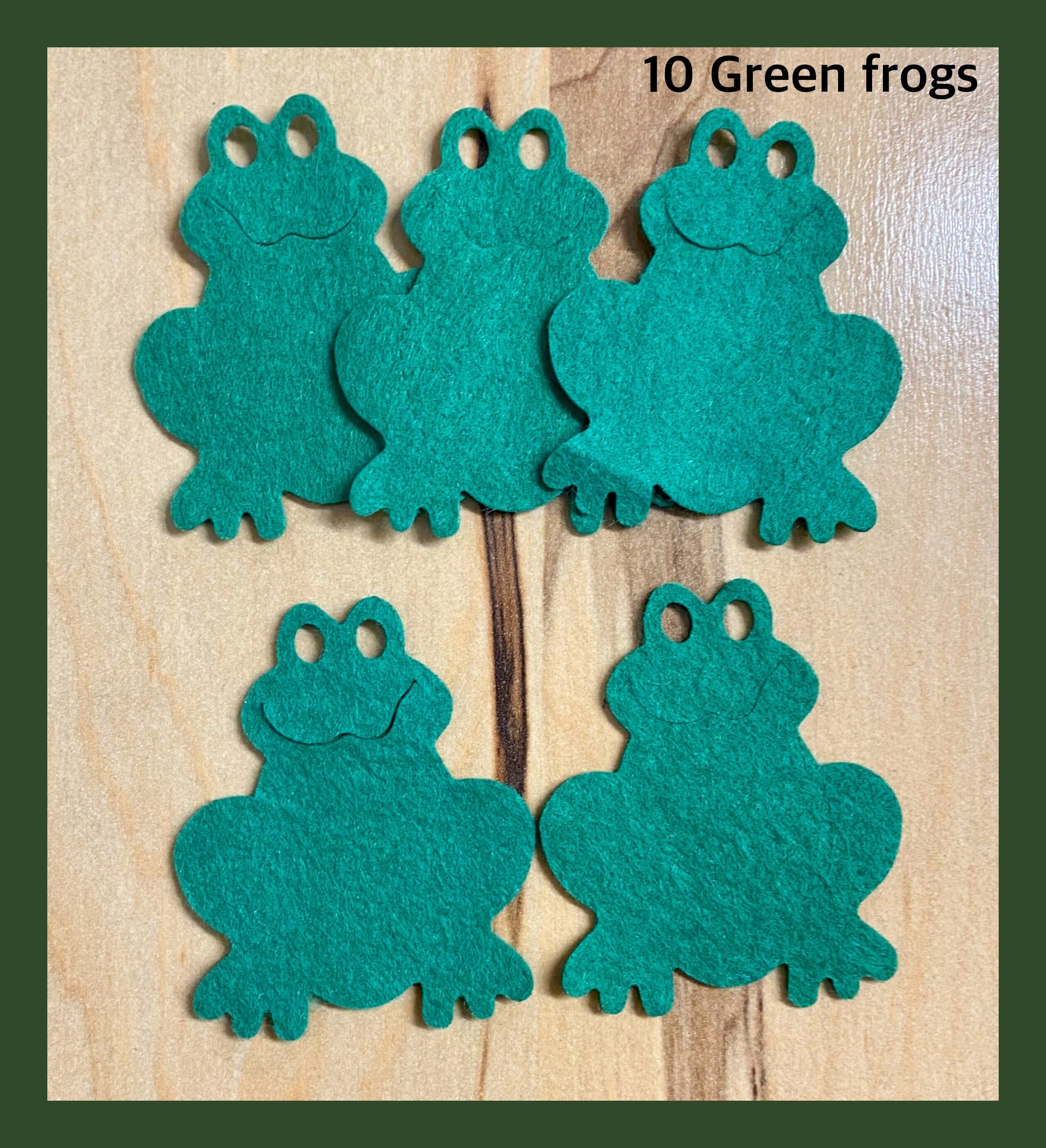 3 Felt Frogs Die Cut Shapes Felt Animals Rainbow Frogs - Etsy