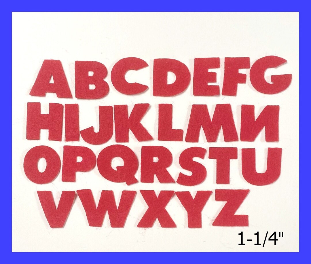 Felt Alphabet Adhesive, A-Z, 26 Letters, Peel and Stick Alphabet - Etsy