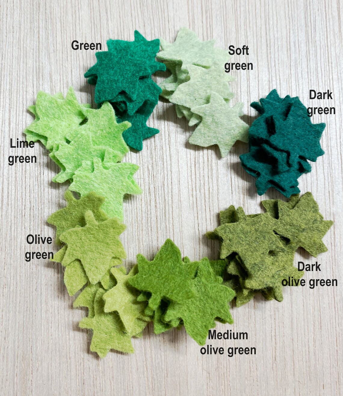28 Felt Maple Leaves, TINY, Mix, or a Single Color, Ready to Ship ...