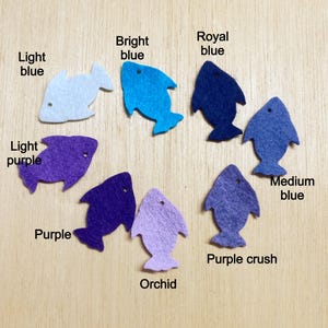 30 Small Felt Fish Mix, Die Cut Shapes, Craft Supplies - Etsy