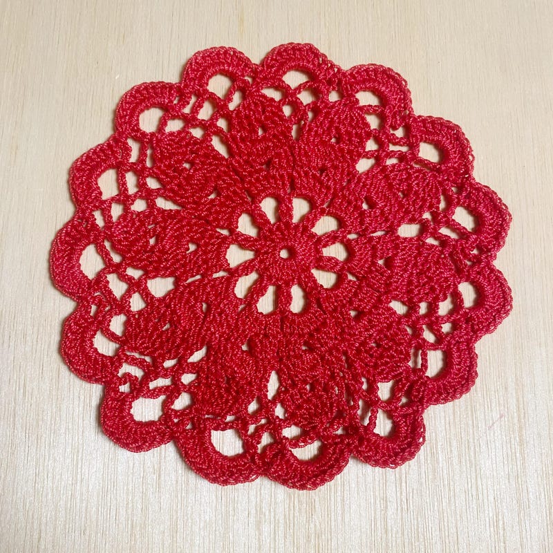 Red Doilies - Etsy
