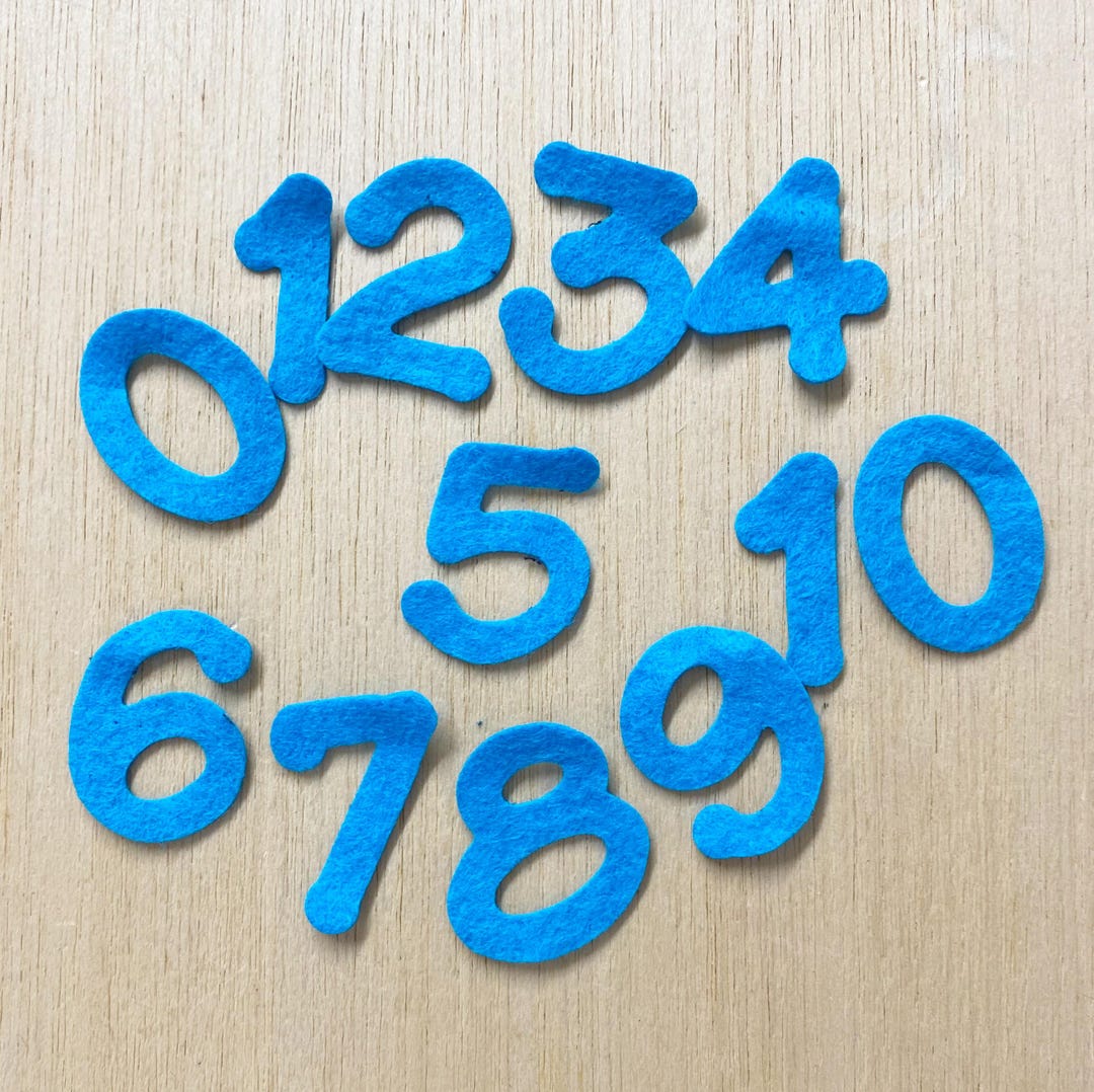 Felt Numbers, Small Felt Numbers, See Description for Size, Wool Blend ...