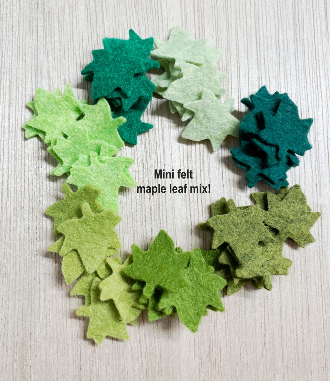 28 Felt Maple Leaves, TINY, Mix, or a Single Color, Ready to Ship ...