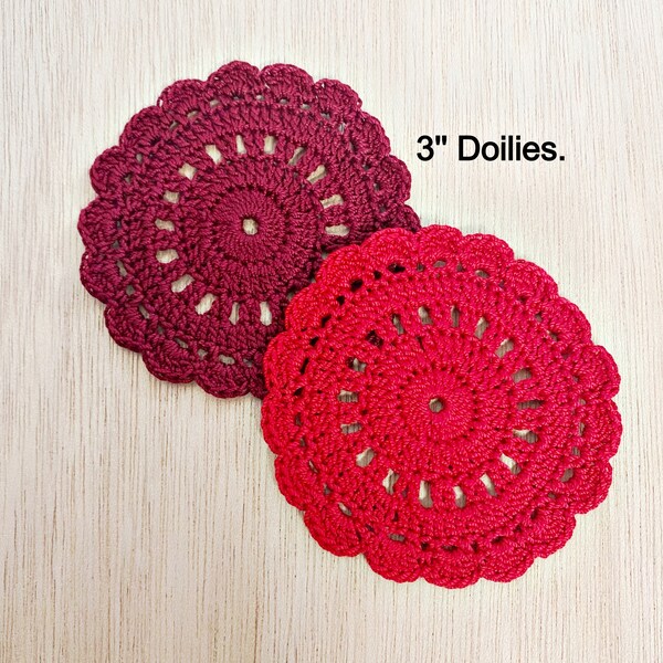 Red Doilies - Etsy