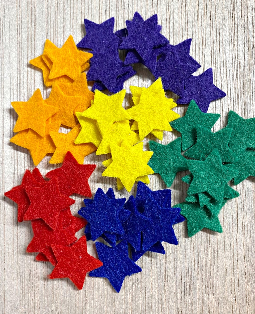 Felt Star Mix, Mini, Small, Primary Color Stars, 3/4 Inch, Die Cut ...