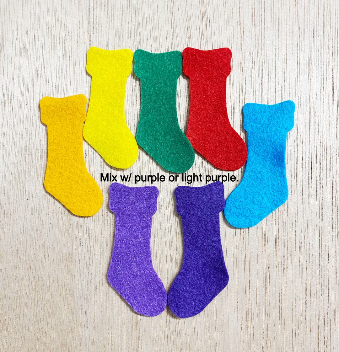 18 Felt Stocking, Mix, Sock, Die Cut Shapes, Choose Color, Scrapbook ...
