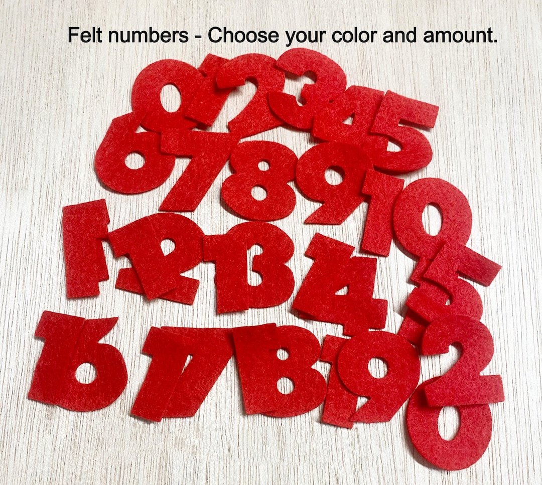 Felt Numbers, Wool Blend, Preschool Learning, 0-20 - Etsy