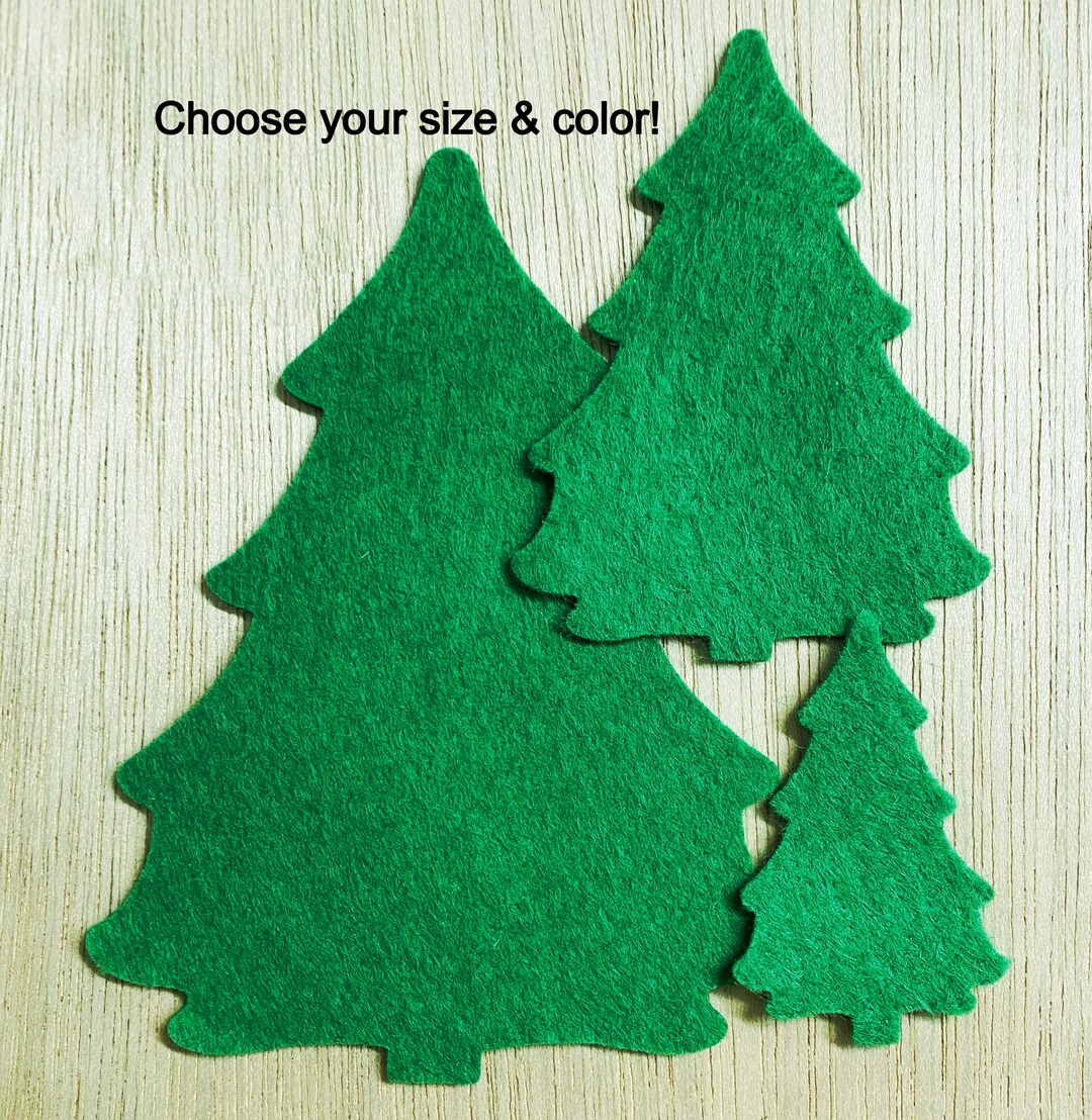 Felt Trees, Choose Size, Die Cut, Small, Medium Precut Shapes, Tree Cut ...