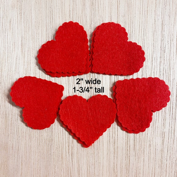 Felt Die Cut Hearts - Etsy
