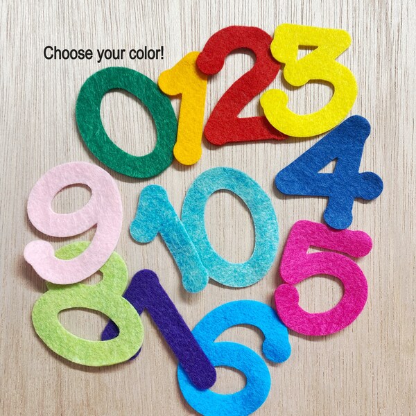 Felt Numbers - Etsy