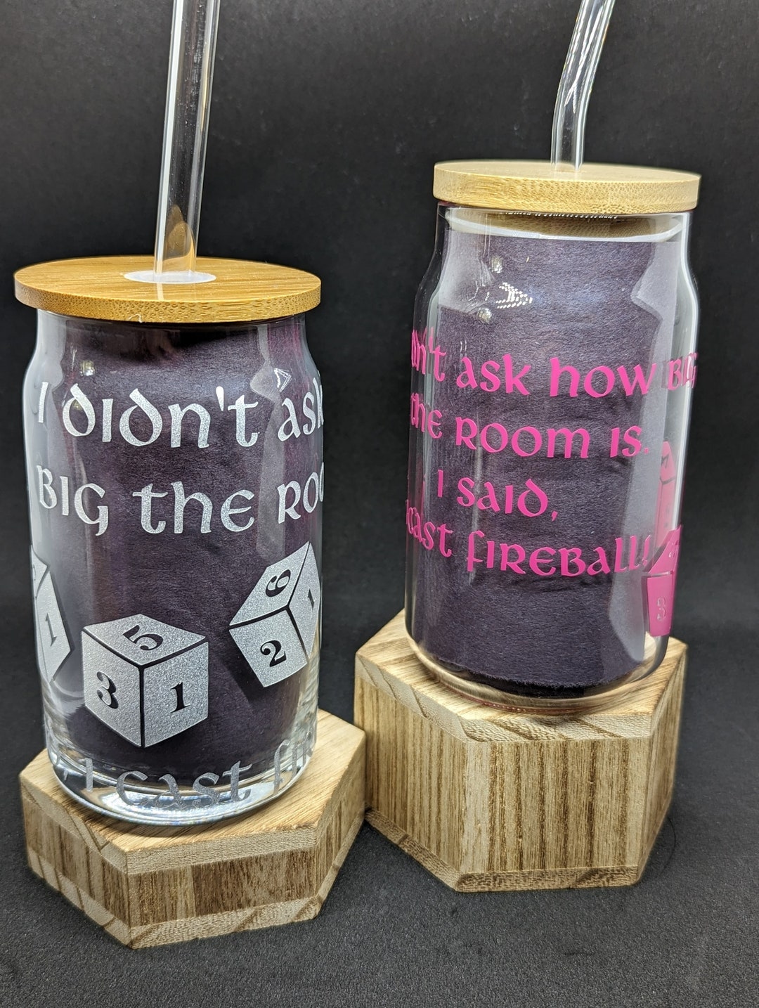 D&D Fireball Dice Glassware - Etsy