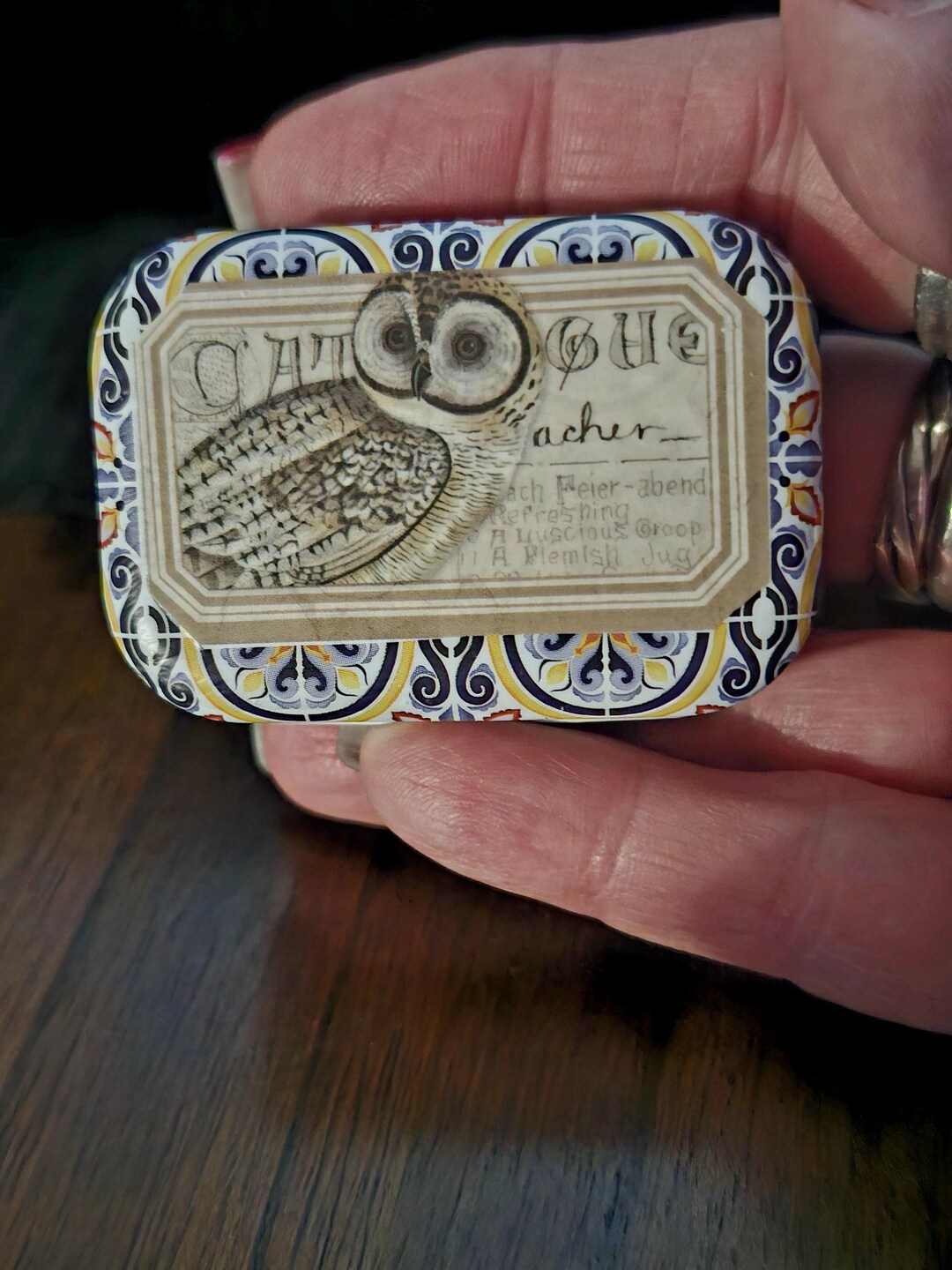 Owl Trinket Box Filled With Tiny Trinkets: Charms, Stone Objects ...