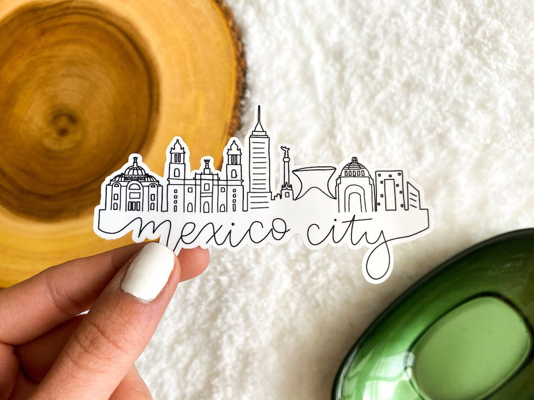 Mexico City Skyline Sticker | Mexico City Cityscape Sticker | Vinyl ...