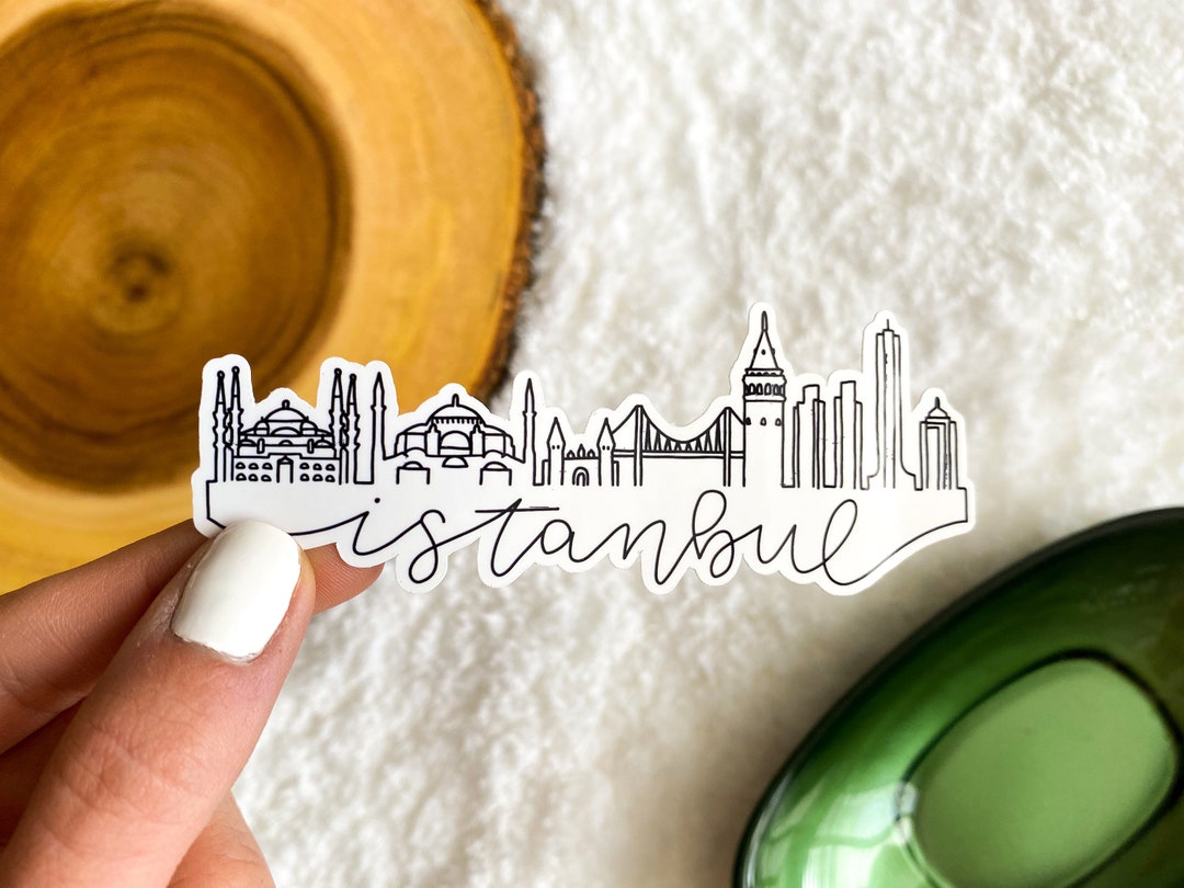 Istanbul Skyline Sticker | Istanbul Cityscape Sticker | Vinyl Sticker ...