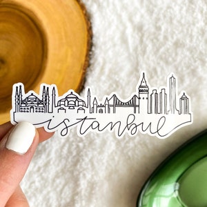 Istanbul Skyline Sticker | Istanbul Cityscape Sticker | Vinyl Sticker ...