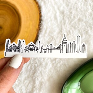 Istanbul Skyline Sticker Istanbul Cityscape Sticker Vinyl Sticker ...
