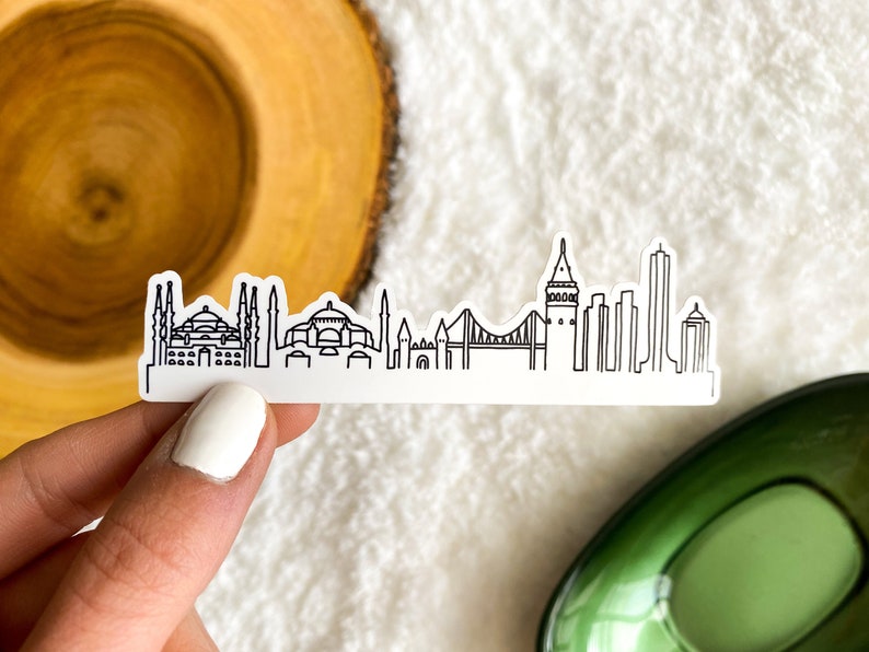 Istanbul Skyline Sticker Istanbul Cityscape Sticker Vinyl - Etsy