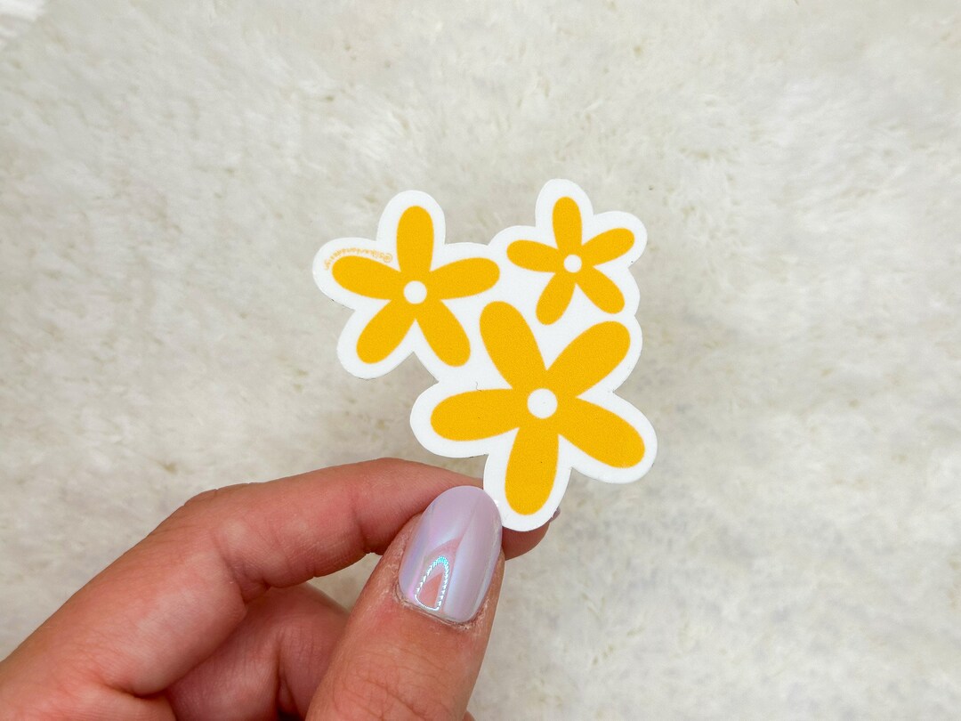 Yellow Flowers Sticker | Kindle Sticker | Stickers for Waterbottle ...