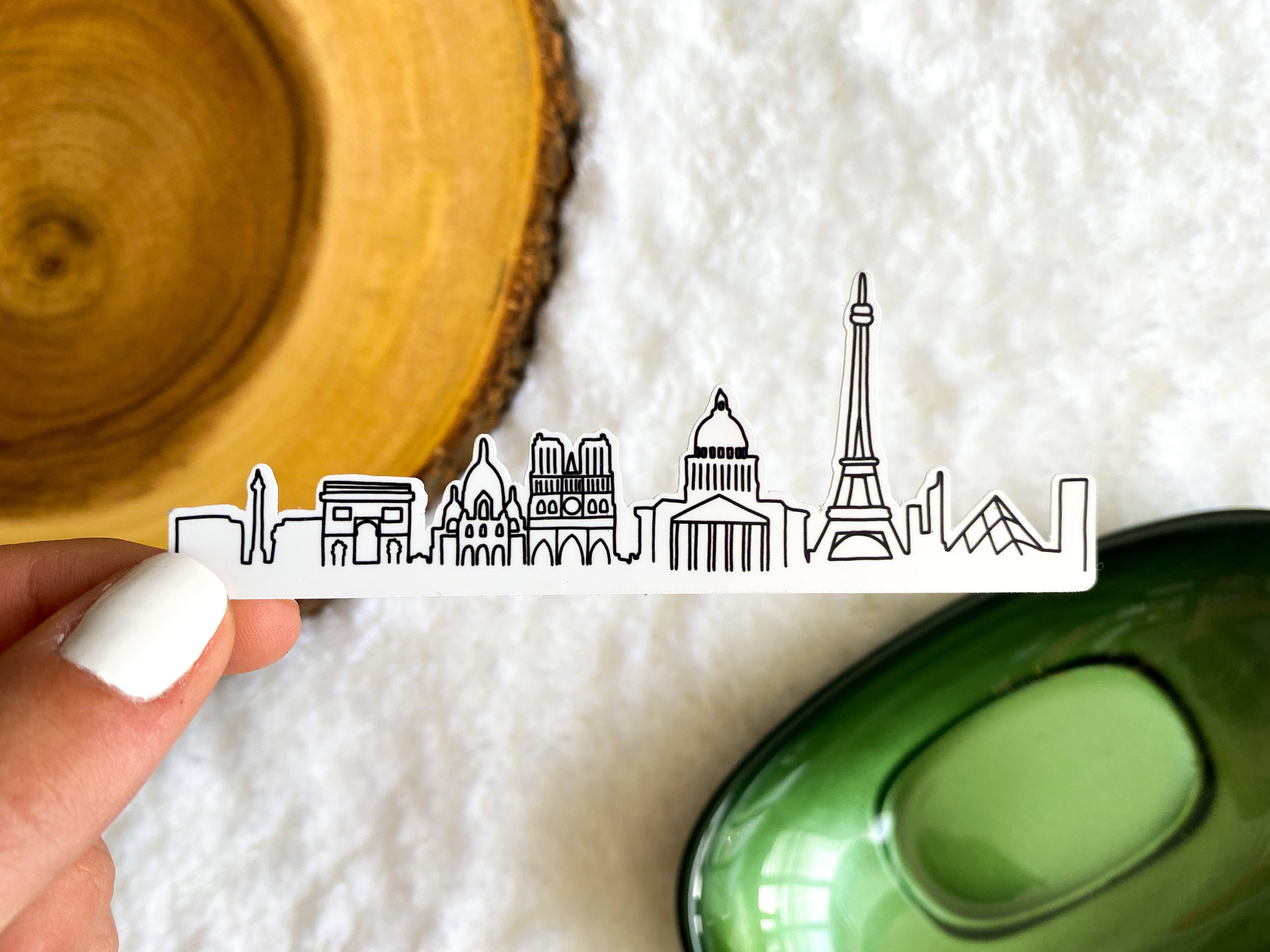 Paris Skyline Sticker | Paris Cityscape Sticker | Vinyl Sticker ...
