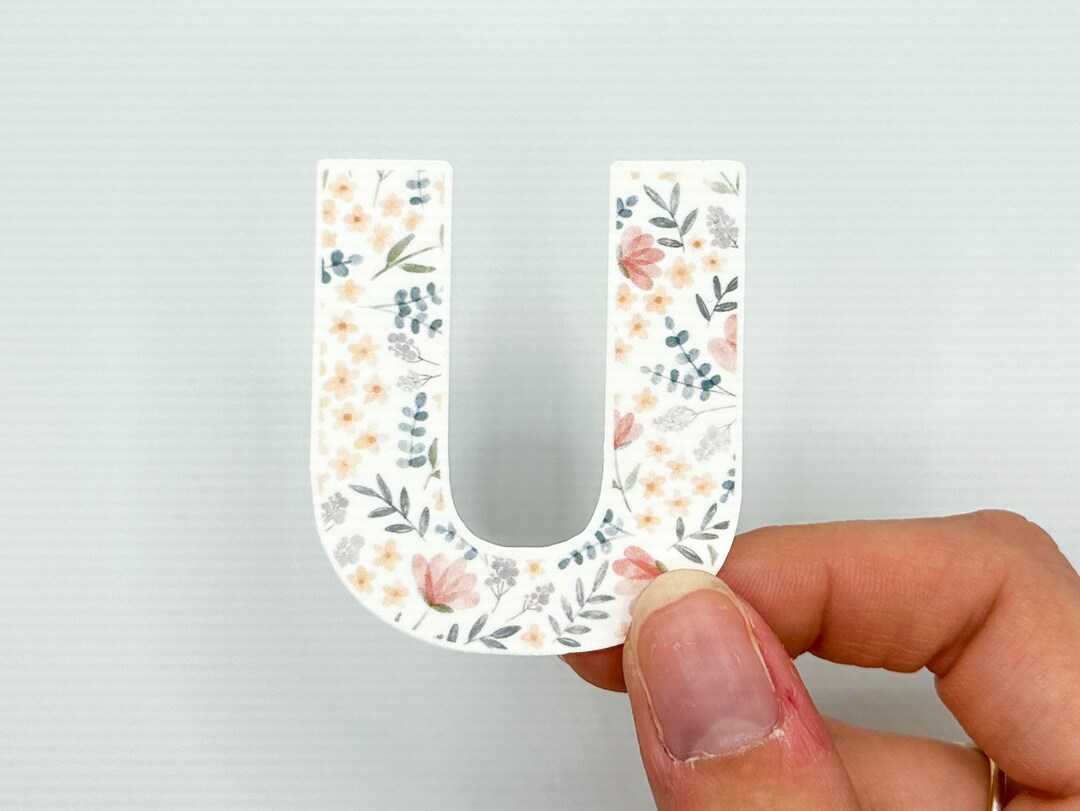 U Letter Sticker U Sticker Alphabet Sticker Stickers for Water Bottle ...