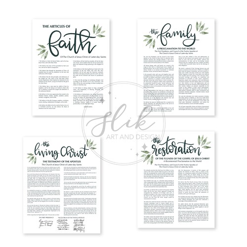 Proclamation Bundle LDS Print Set of 4 // the Restoration the - Etsy