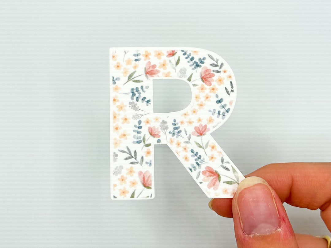 R Letter Sticker R Sticker Alphabet Sticker Stickers for Water Bottle ...