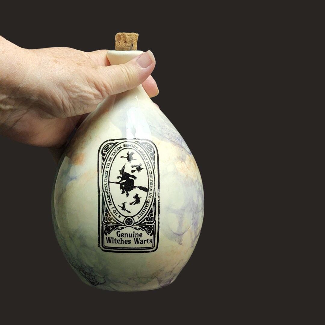 Potion Bottle Genuine Witches Warts Ceramic Magic Potion - Etsy