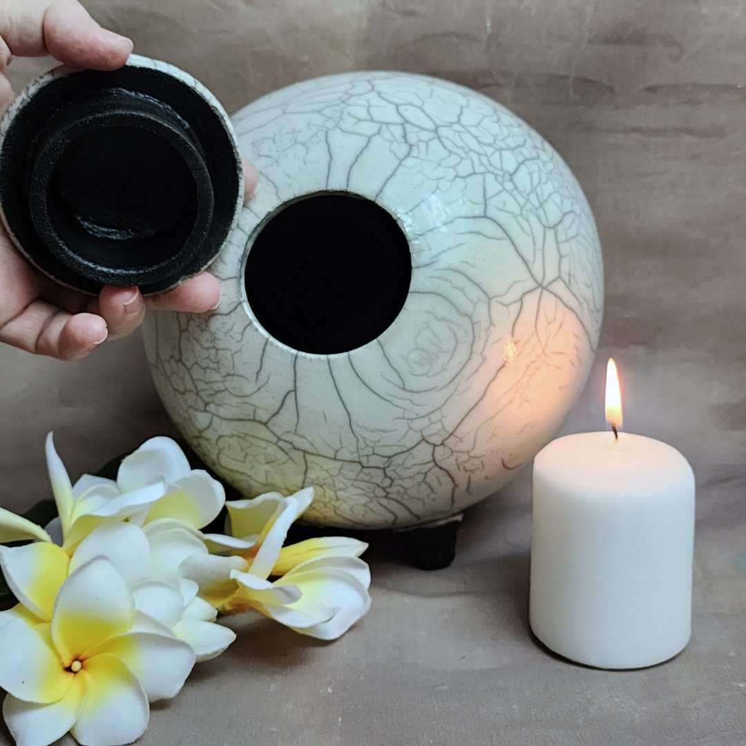 Dragon Moon Urn, Dragon Silhouette, Dragon Urn, Cremation Urn, Raku Urn ...