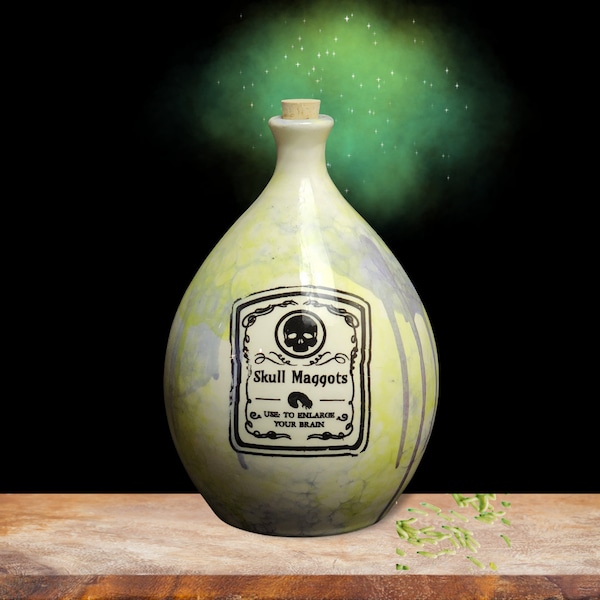 Potion Bottle, Eye of Newt, Ceramic Magic Potion Bottle, Halloween ...