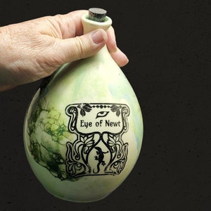 Potion Bottle, Eye of Newt, Ceramic Magic Potion Bottle, Halloween ...