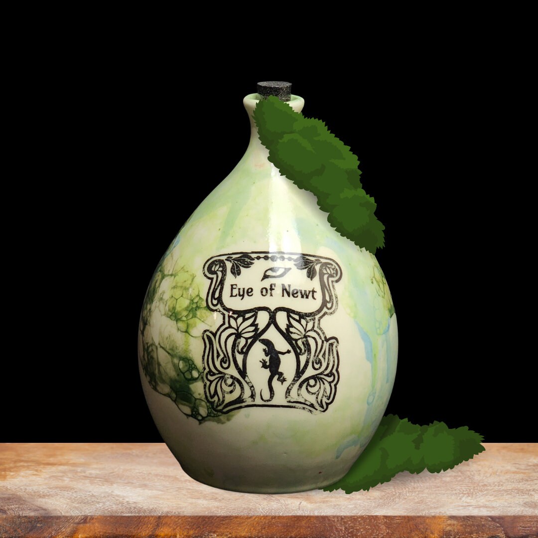 Potion Bottle, Eye of Newt, Ceramic Magic Potion Bottle, Halloween ...