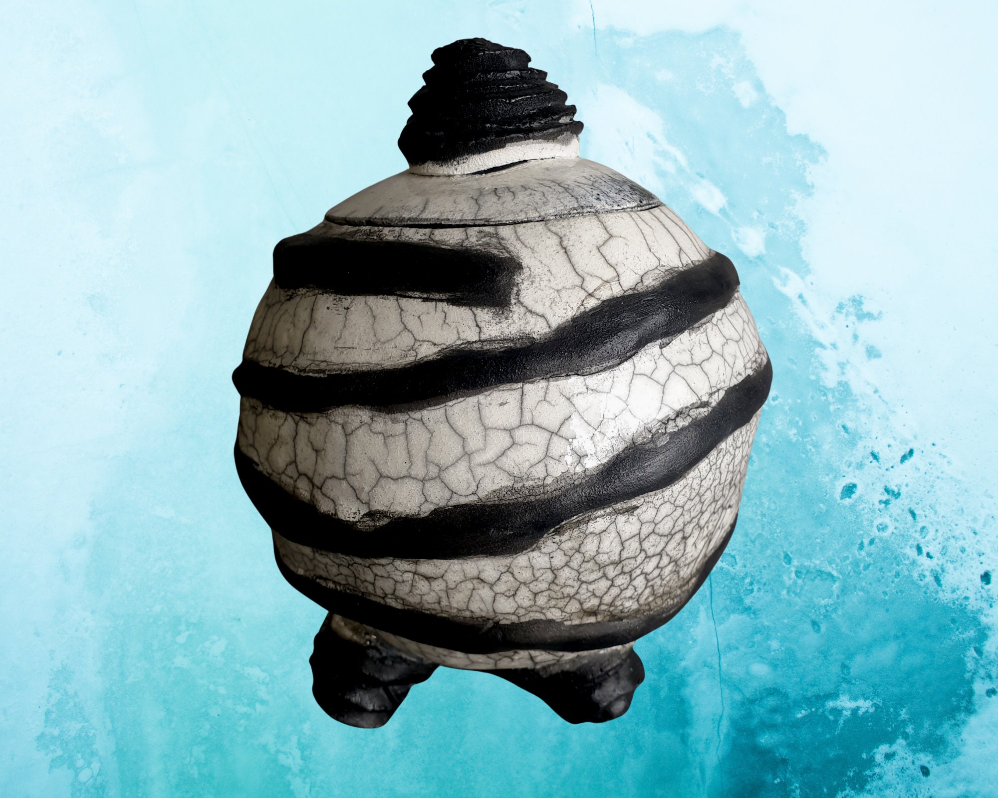 Twirl and Whorl Raku Urn, Cremation Urn, Raky Urn, White Lily Urns ...