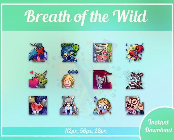 12x Emotes Zelda BOTW Twitch or Discord | Etsy