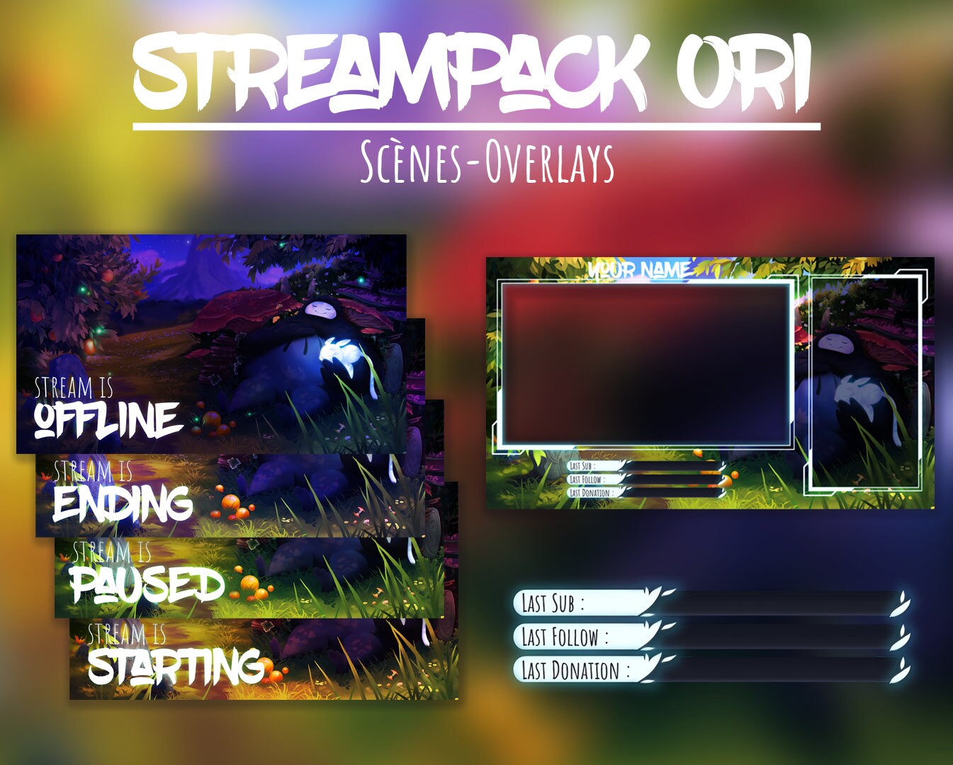 Premade Streampack ORI Animated Loading Screne, Overlays and Scenes ...