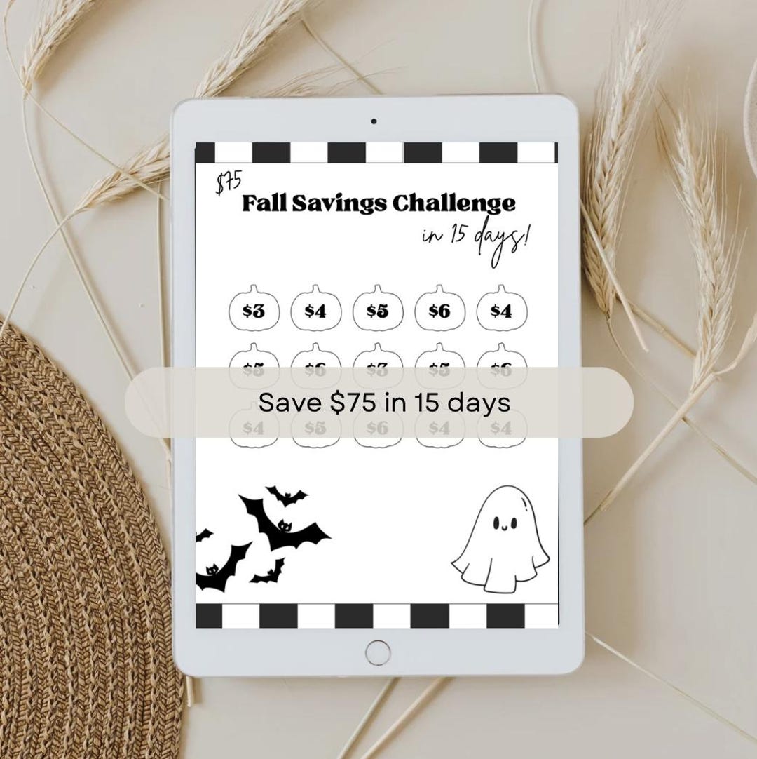 Fall Savings Challenge: Pumpkin Money Tracker (digital Download PDF) - Etsy