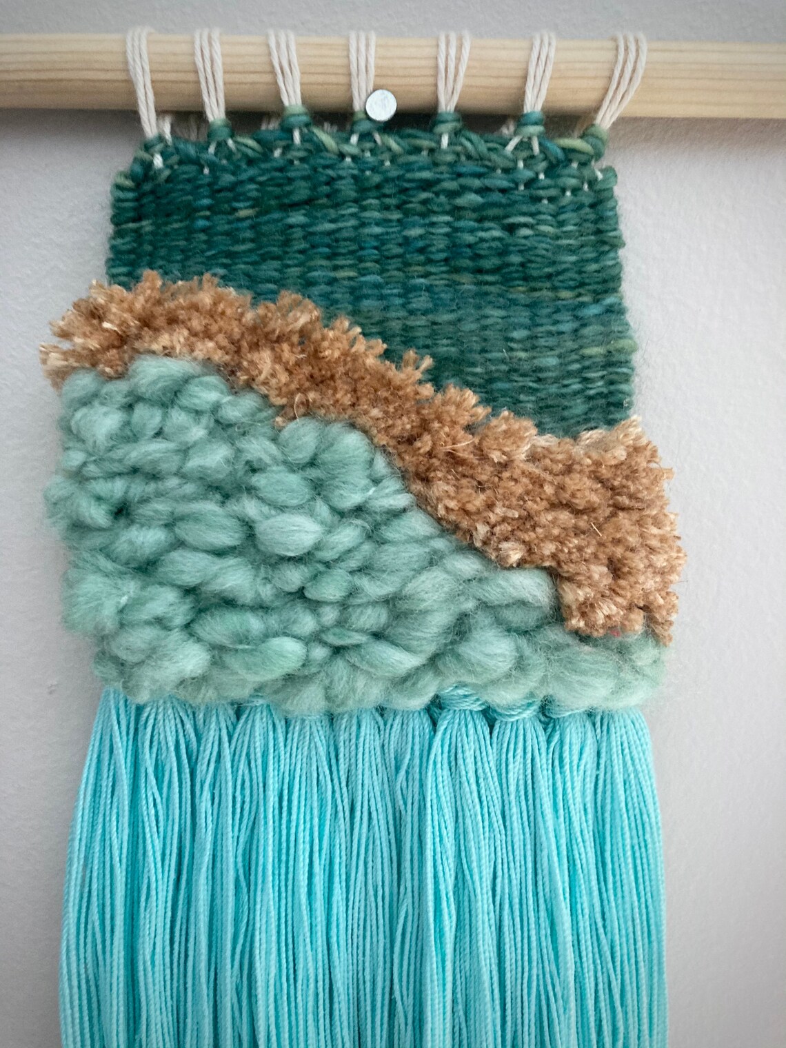 Small Weaving Loom Weaving Fiber Art Wall Hanging Wall - Etsy