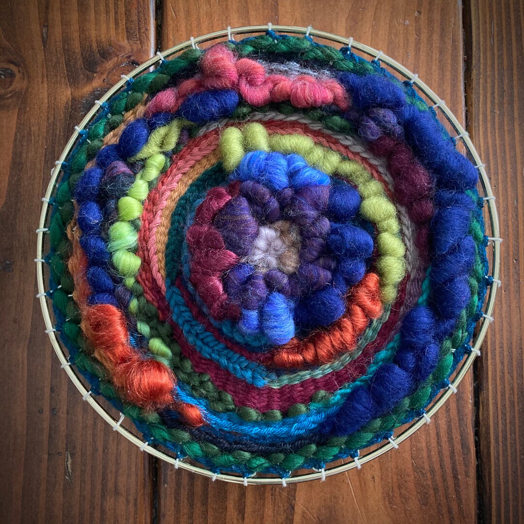 Circular Weaving, Loom Weaving, Multicolor, Fiber Art - Etsy